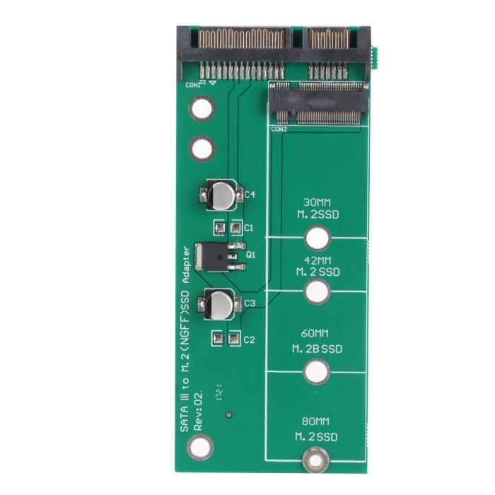Carte Riser Transmission Rapide 6Gbps Performances Stables Haute Capacité Convertisseur NGFF M.2 ...