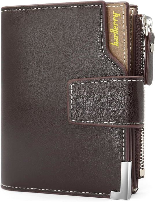 Portefeuille Homme Grand Vertical Portefeuille pour Hommes en Cuir PU ...