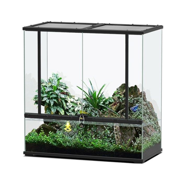 Terrarium reptile Smart Line 88x45x90 noir - Terratlantis Noir ...