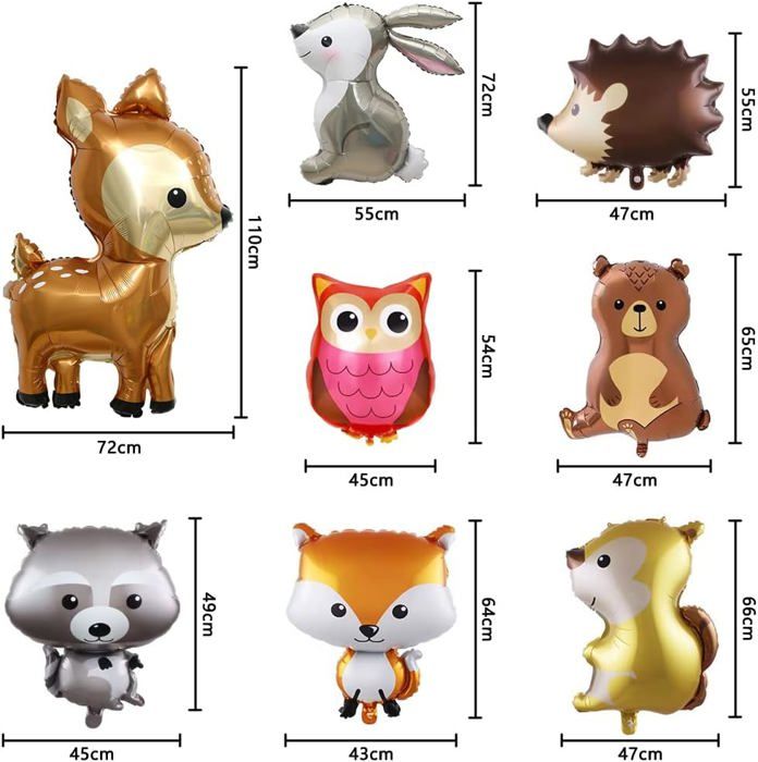 Ballons Animaux Jungle Decoration Anniversaire Garcon Fille Gant Animal ...