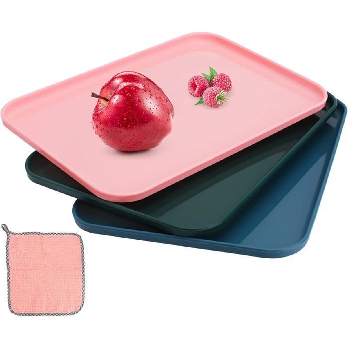 3PCS Plateau de Service Rectangulaire, Plateau de Restauration Rapide ...