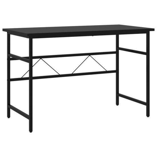 MAD Bureau d'ordinateur Noir 105x55x72 cm MDF et métal ...