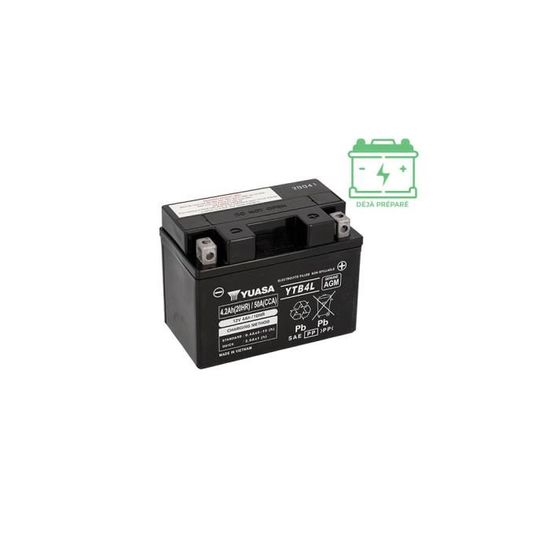 Batterie ytb4l yuasa 12v/3ah sans entretien - agm active usine ...