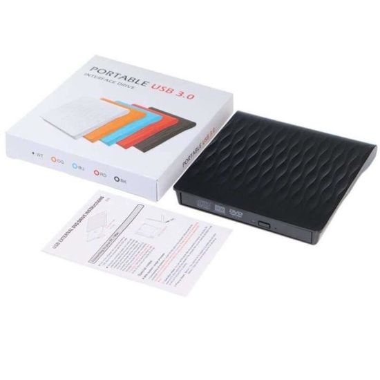 CS-15206-Lecteur optique externe de CD-DVD. USB 3.0. Type C. Portable. Ultra mince. graveur de ...