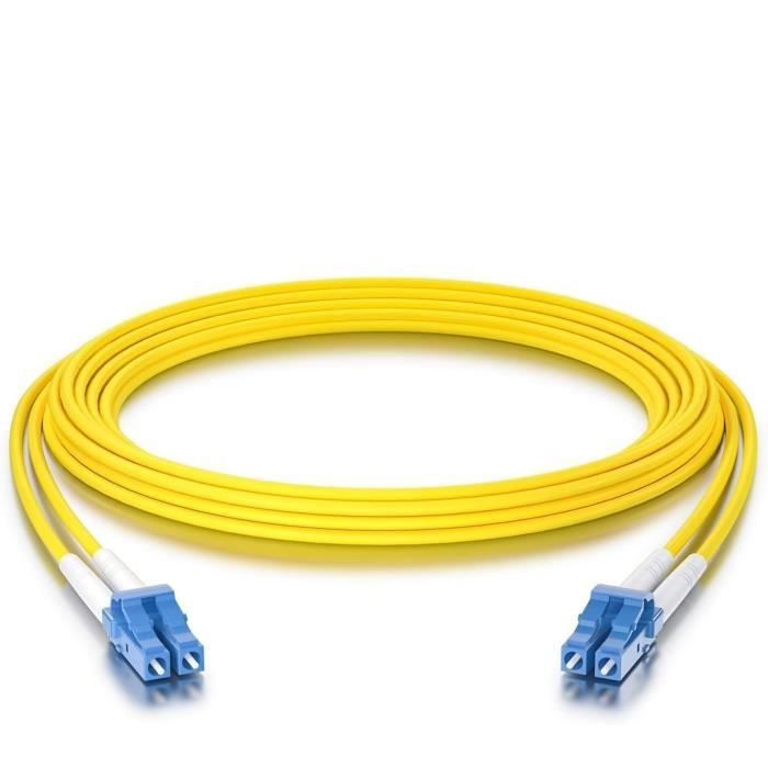 OS2 LC à LC Câble Fibre Optique 3m, 9-125 Monomode Duplex Jarretière ...