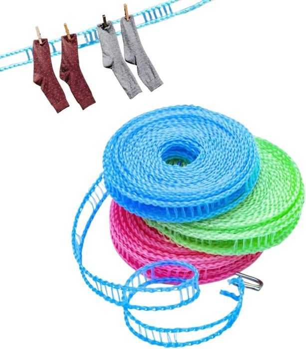 3Pcs Corde a Linge Exterieur Renforce Corde Linge Antidrapante Portable ...