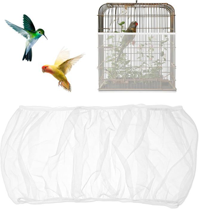 Housse de protection pour cage à oiseaux - Filet de protection réglable ...