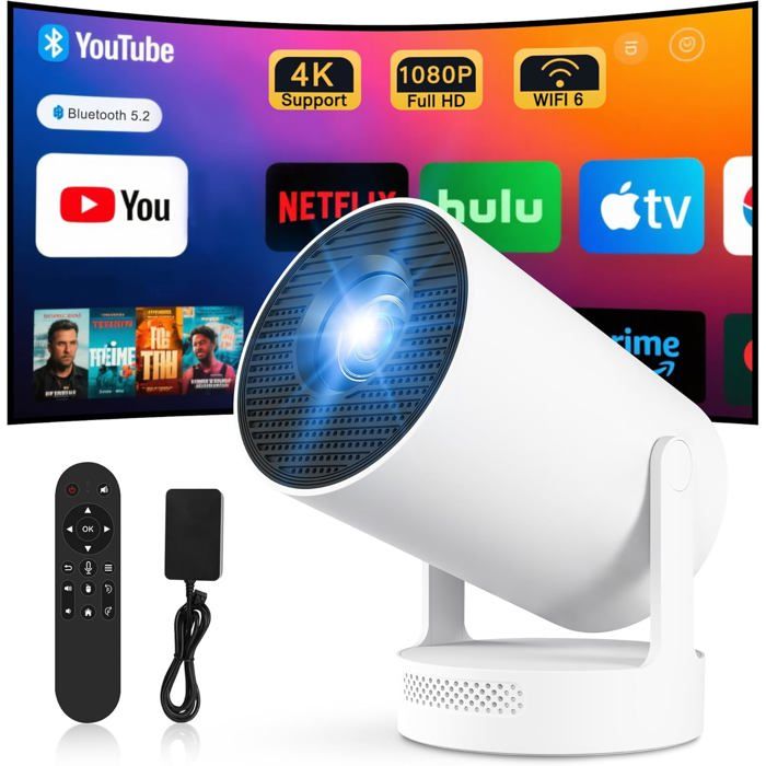 Mini Projecteur 4k 2025 Upgraded Videoprojecteur Projecteur Video Anoid ...