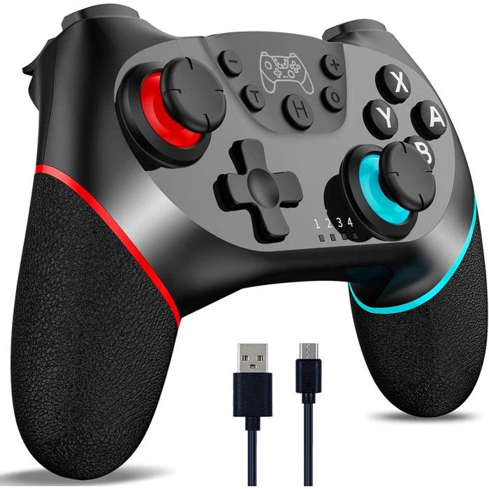 Manette Sans Fil Switch Bluetooth Pro Avec Vibration 6 Axes Gyroscope ...