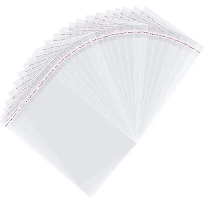 Lot de 200 sachets cellophane transparents autocollants ...