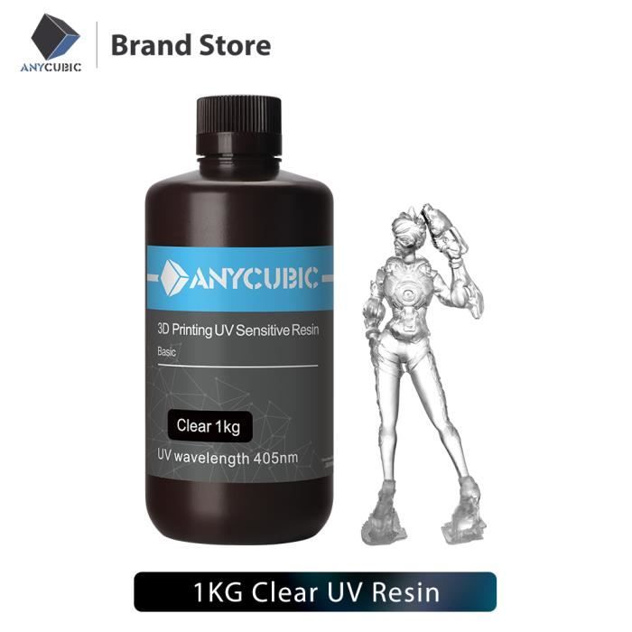 Claire-1kg - ANYCUBIC UV résine imprimante 3d polymérisation rapide 405nm matériau'impression ...