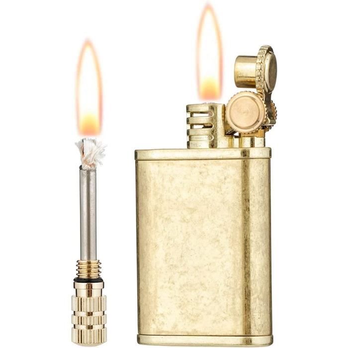 Briquet à kérosène 2 en 1, Allumette permanente avec Roue à Silex de ...