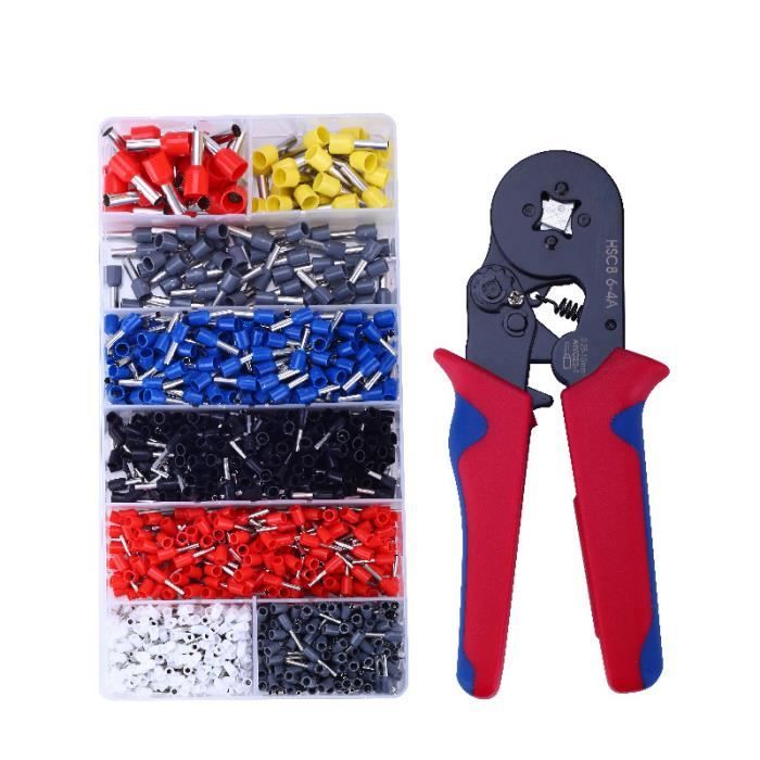 Pince à sertir - HSC8 6-4 - Auto-réglable - 1200 cosses isolées - 0,25-10 mm² - Ergonomique ...