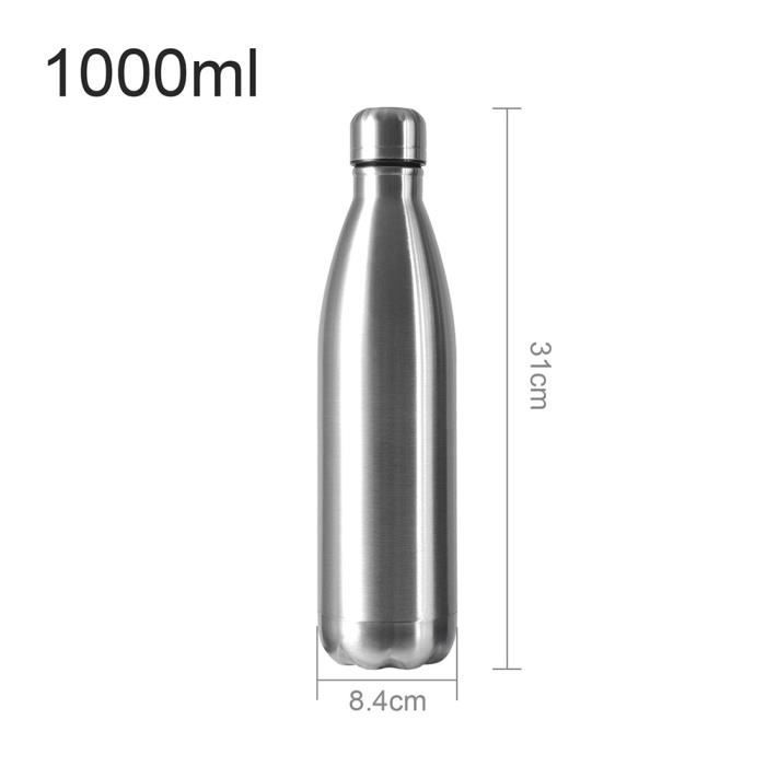 Gourde - Bouteille isotherme,Bouteille d'eau en acier inoxydable de 350-500-750-1000ML,bouteille ...