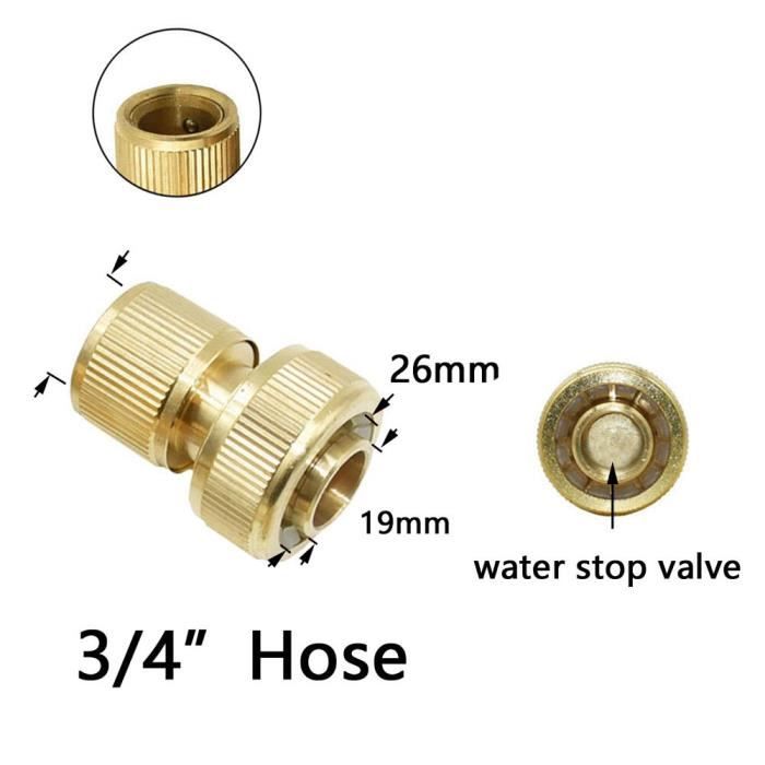 Pièce détachée arrosage,Connecteur de tuyau d'arrosage de jardin en laiton 1-2 " 3-4" 5-8 " 1 ...