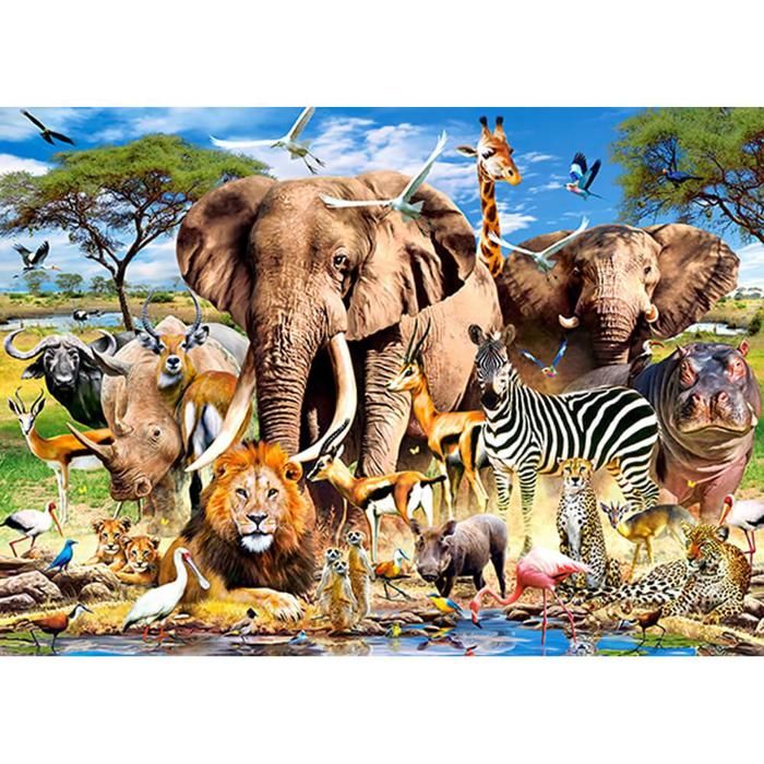 Puzzle 260 pièces : Animaux de la Savane - Cdiscount Jeux - Jouets