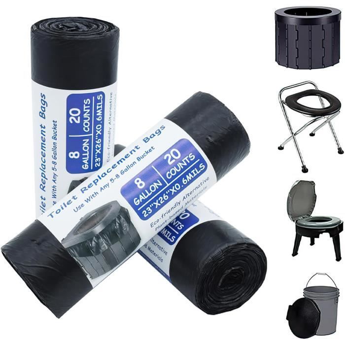 Sac À Ordures Biodégradable, 100 Pcs Sac De Toilette Épaissi De 30 ...