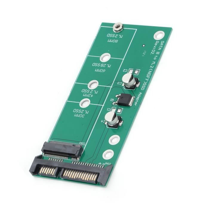 Carte Riser Convertisseur NGFF M.2 vers SATA Transmission Rapide Stable 6 Gbps Haute capacité ...