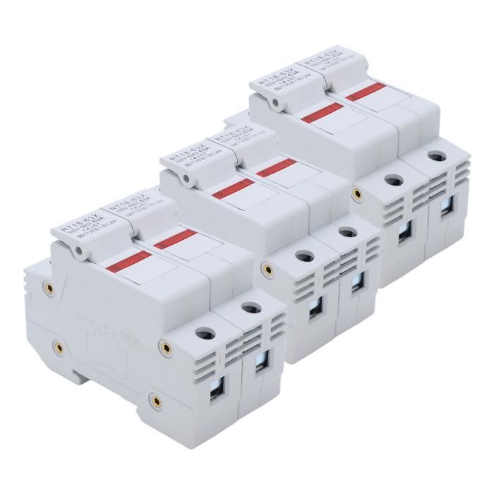 Porte-fusible à montage sur rail RT18‑63X avec Lumière LED pour RO16 ...