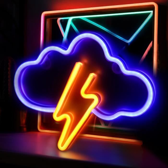Neon Mural Des Nuages, Néon, Enseigne Lumineuse, Neon Led Mural, Cloud ...
