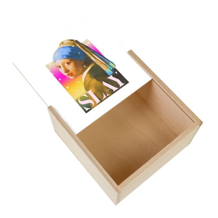 Boite Coffret en Bois - Vermeer Slay Collage Vintage Illustration Art ...