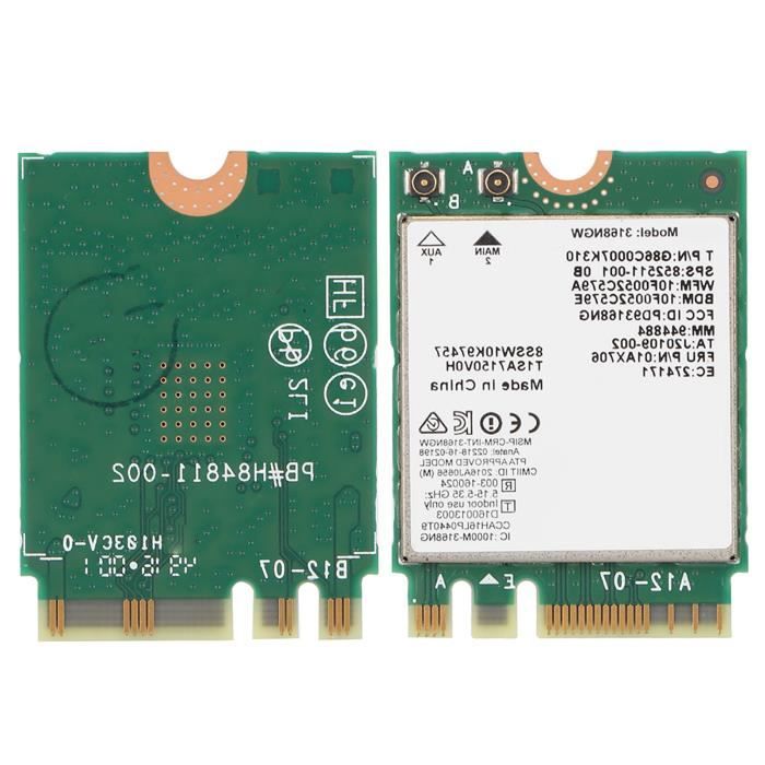 HURRISE carte adaptateur réseau Wi fi Carte réseau Wi-Fi bi-bande sans ...