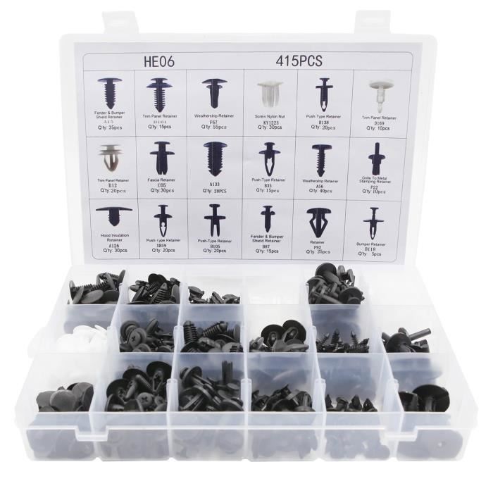 Kit de Clips de Fixation Automobile,Rivets de Garde-Boue,Voiture Auto ...