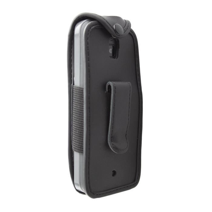 Housse de protection en cuir noir avec clip ceinture pour Nokia 8000 4G ...