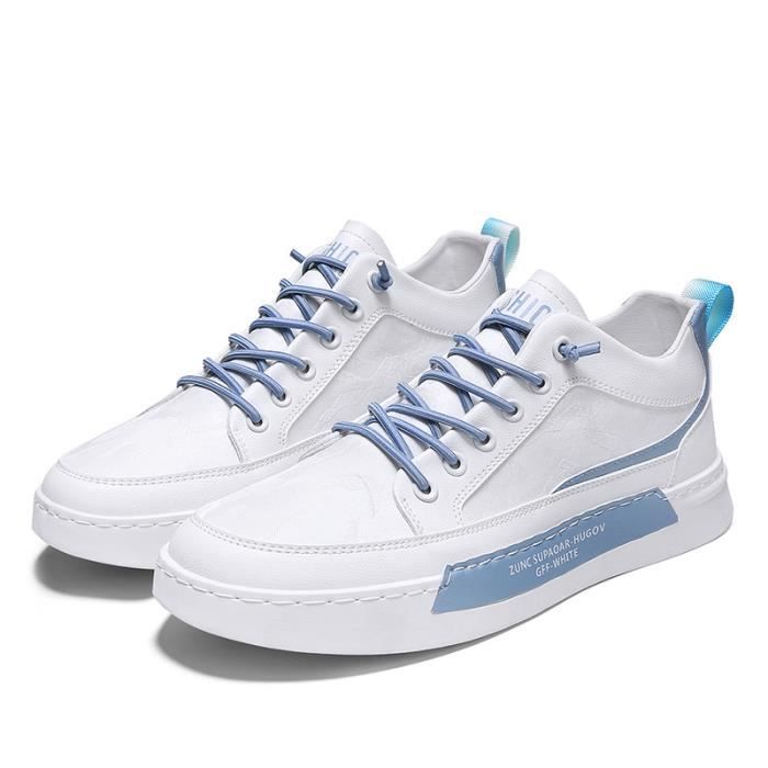 BASKET Homme - Baskets simples à la mode de couleur pure - Bleu AI ...