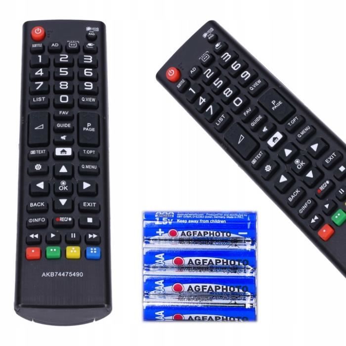 Télécommande - LG - AKB74475490 - Piles alcalines - Compatible tous ...