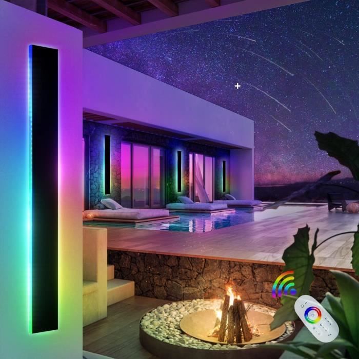 Rgb Applique Murale Led Longue Aplique Mural Extérieur Étanche Ip65 ...