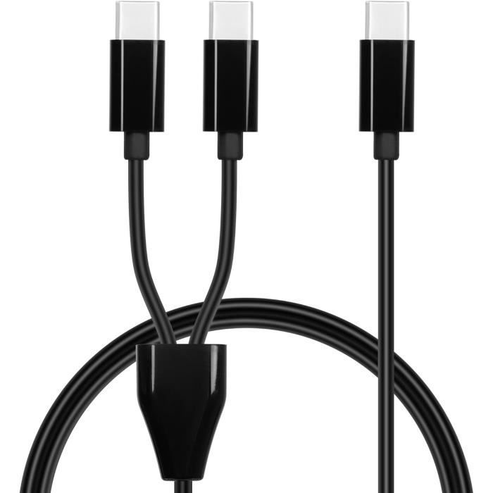 Câble De Charge Usbc Multiple, Câble Répartiteur Usb C, Fiche Usbc 2 En ...