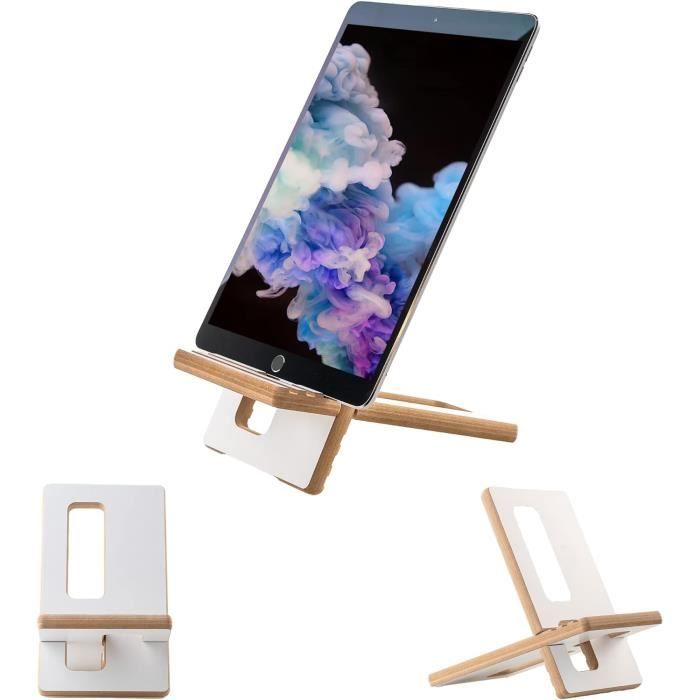 Support De Tablette En Bois (Blanc) - Support De Charge Pour Tablette ...