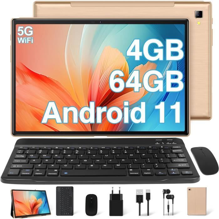 Tablette Tactile 10 Pouces Android 11 Tablette T5,Avec 5G + 2.4G Wifi,4 ...