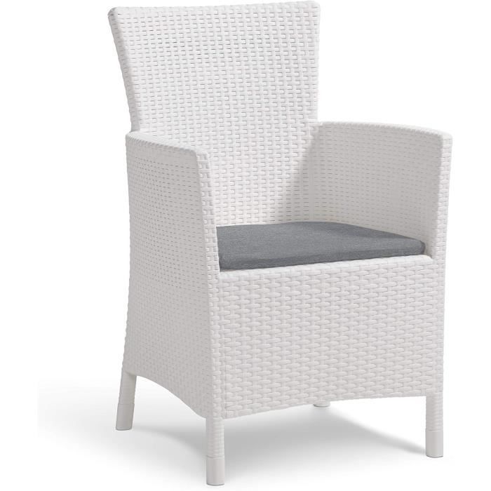 Keter Allibert by Iowa Fauteuil de Jardin avec Coussin, en Plastique ...
