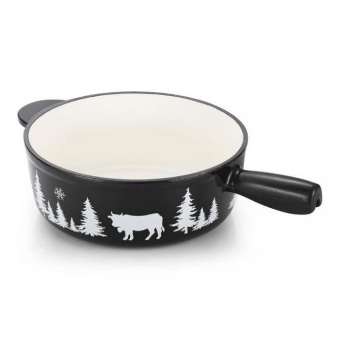 Table&cook Poêlon en fonte émaillée 24cm noir - 403780 - Cdiscount Maison