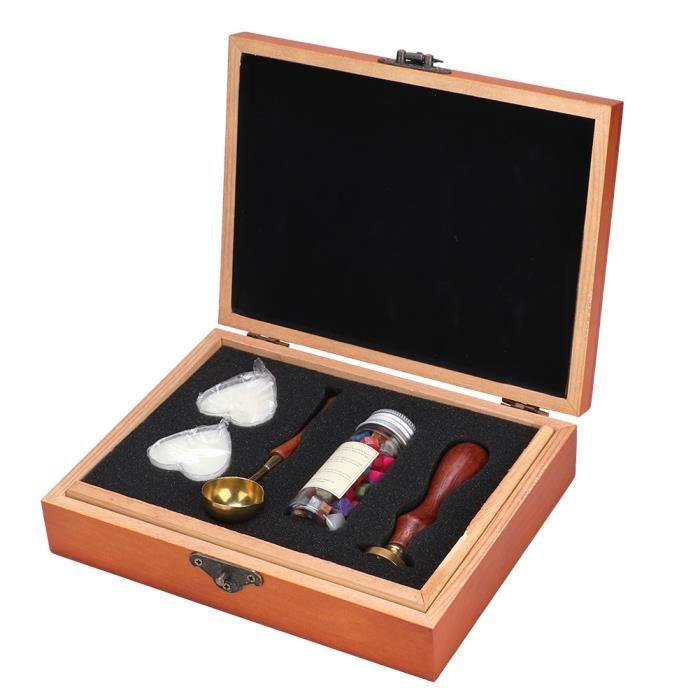 Tbest Cachet de cire Wax Vintage Seal Stamp Set avec une cuillère en ...