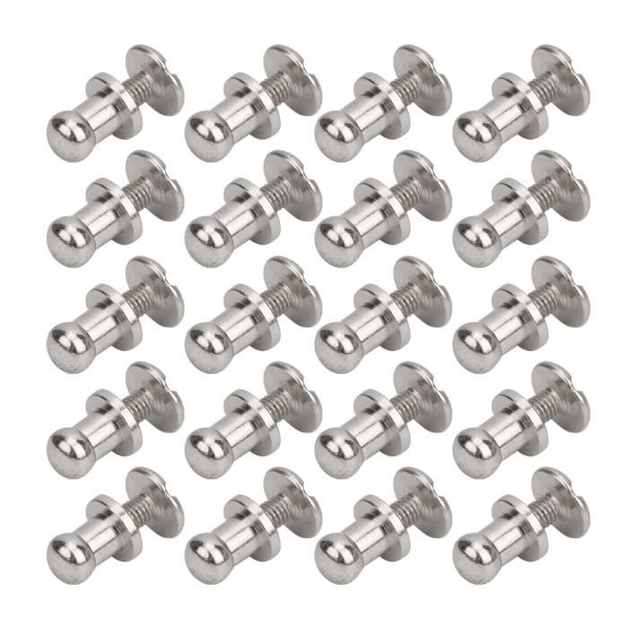 Vis à rivets - VBESTLIFE - 20 ensembles - Cuivre - 7x5mm - Tête ronde ...