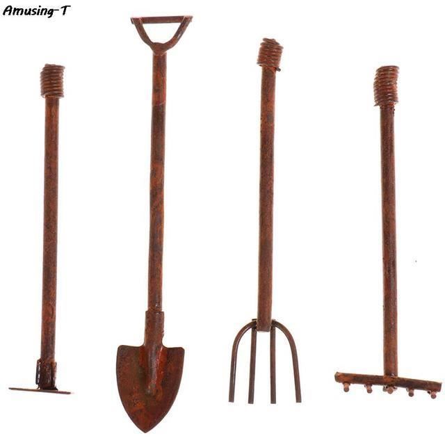 PELLE,as pic--Maison de poupée échelle 1:12, pelle Miniature, houe et ...