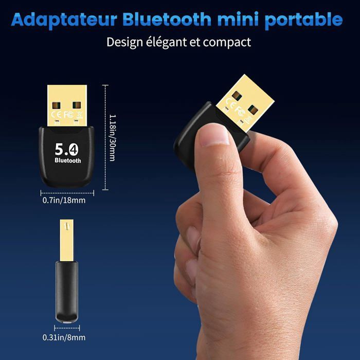 Dongle Bluetooth 5.4 Usb Pour Pc, Adaptateur Bluetooth Low Latency Plug ...