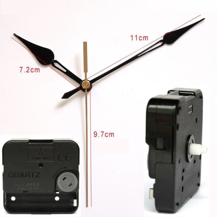 Mécanisme d'Horloge Court à Encliqueter de 5mm avec Aiguilles,16 ...