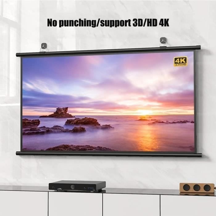 60In (4: 3) Écran De Projection 1,5 Gain, Ecran Projecteur Hd 3D 4K ...