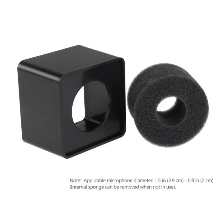 1 PC Microphone LOGO Cube carré cub en forme de drapeau ABS portable ...
