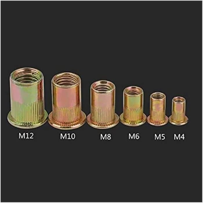 Écrou À Rivet Rivets Filetés Insert Nutsert Cap Acier Au Carbone Zingué ...