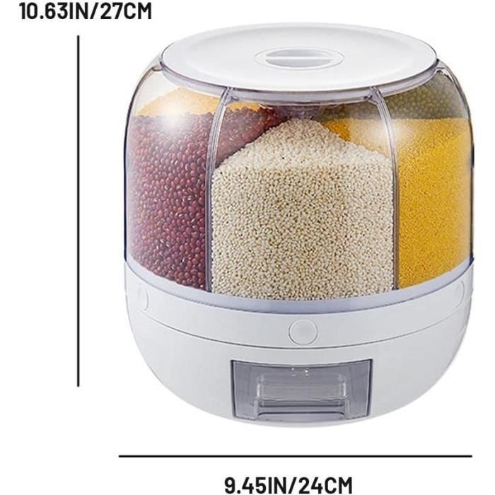 Boîte De Rangement Pour Céréales Alimentaires – Distributeur De Riz À 6 ...