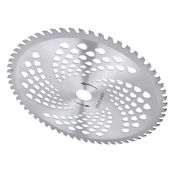 Lame de scie pour débroussailleuse - SHIPENOPHY - 255 mm - Acier rapide - 60 dents ...