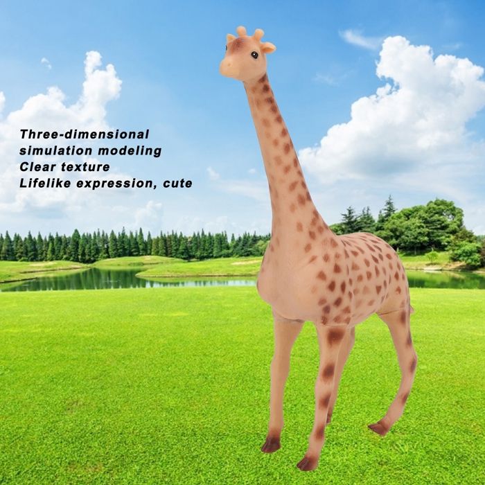 Modèle de girafe simulé enfants mignon animal figurine jouet décoration ...
