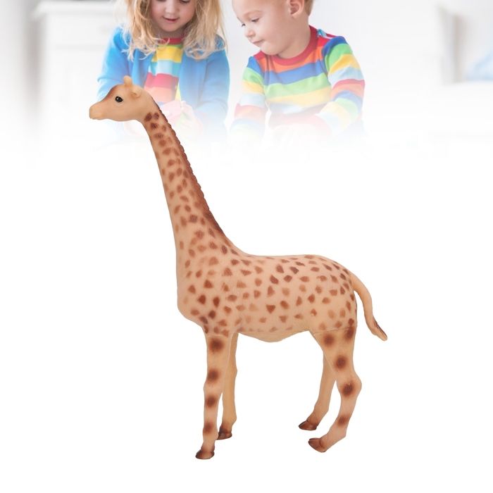 Modèle de girafe simulé enfants mignon animal figurine jouet décoration ...