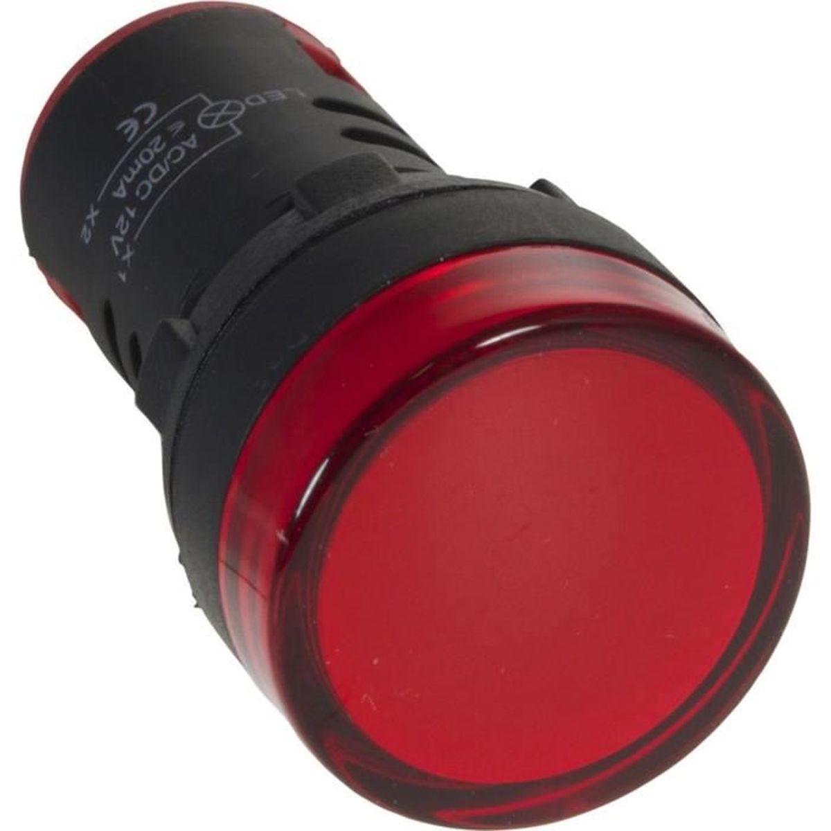 VOYANT LED LUMINEUX LAMPE TEMOIN INDICATEUR DE PANNEAU 22mm ROUGE 220V ...