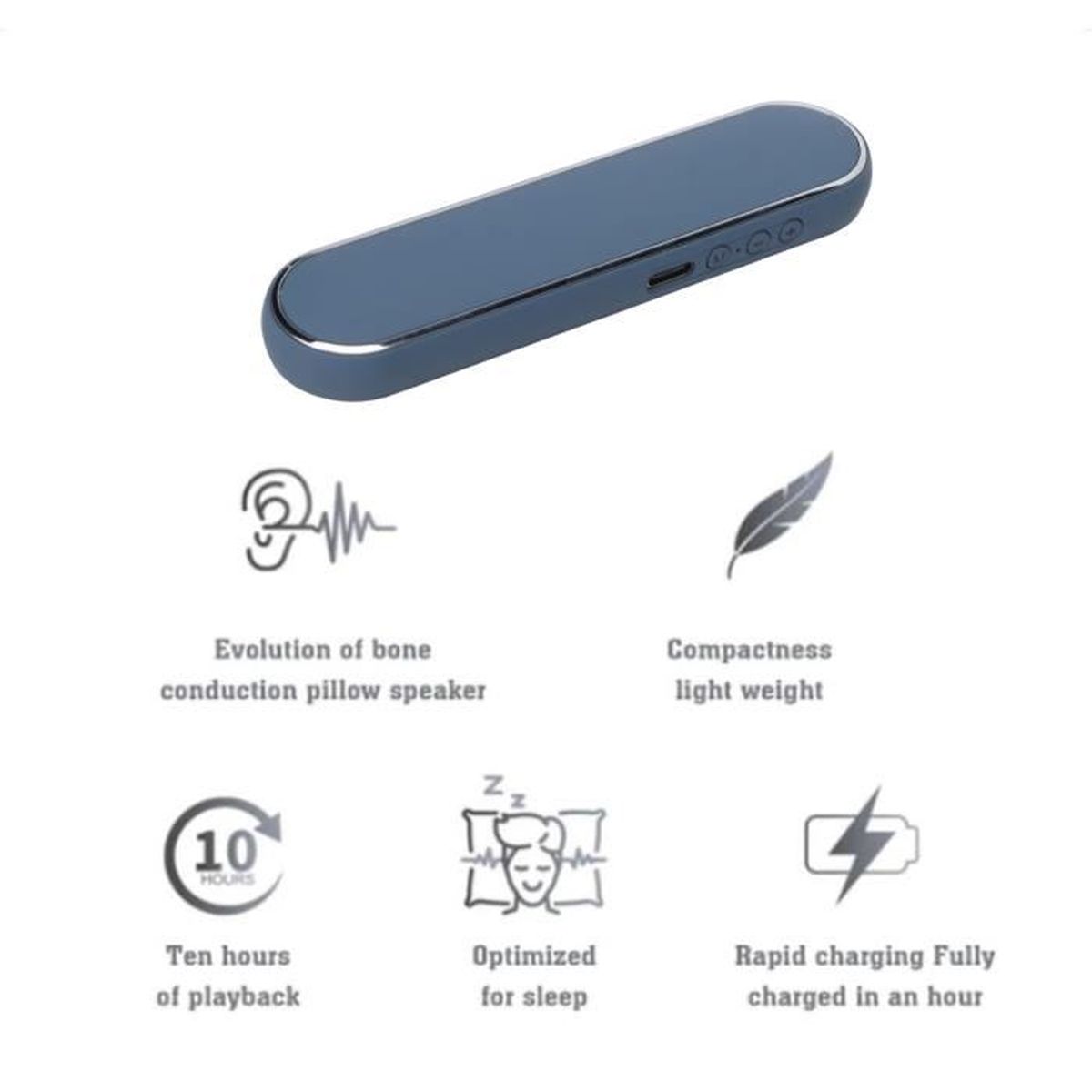 LIX-Machine de bruit blanc de haut-parleur d'oreiller de conduction d ...